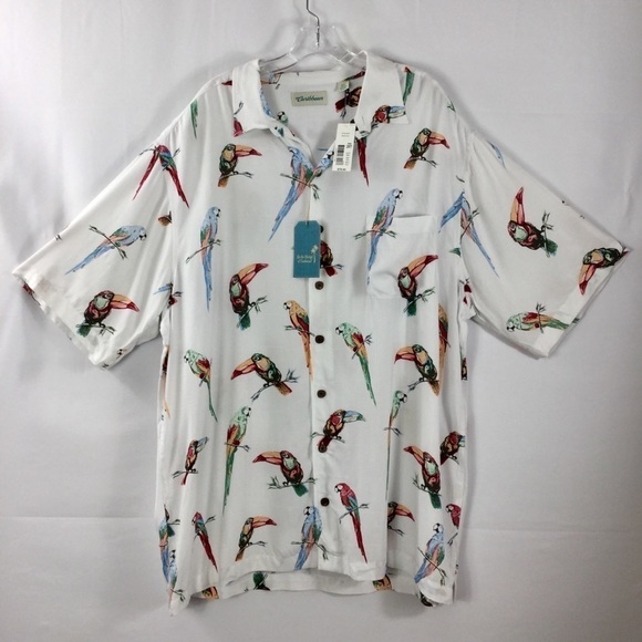 Caribbean | Shirts | Caribbean Tropical Print Island Style Camp Shirt ...